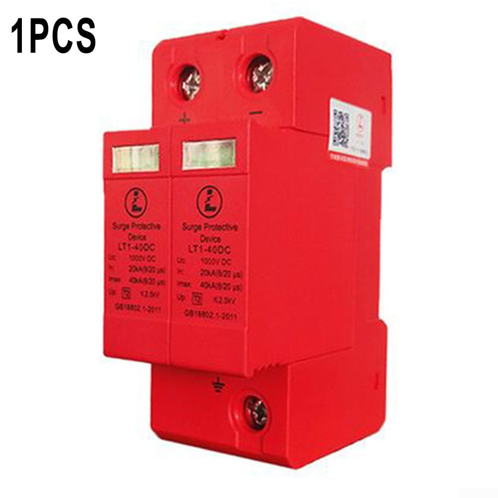 2P SPD PV DIN Rail Low Voltage Arrester Surge Protector DC1000V 20KA ...