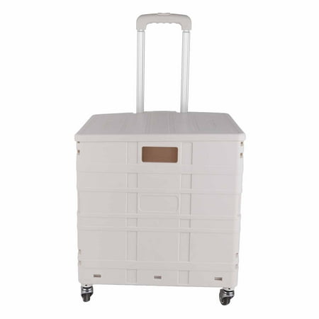 Foldable Utility Cart 4 Silent Brake Universal Wheel Collapsible ...