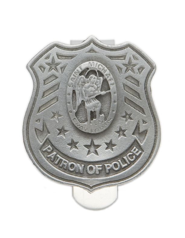 Extel Pewter St. Michael, Patron Saint of Police Shield Sun Visor Clip ...