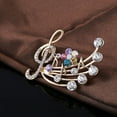 Music Notes Symbol Crystal Brooch Handset Crystal Stones Jewelry-26-MN ...