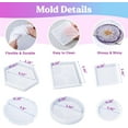 LET'S RESIN Coaster Kit, DIY Epoxy Resin Kit, 16oz Resin, Molds, Mica ...