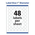 Avery 1" Diameter Printable Round Labels with Sure Feed & Adhesive, 480 ...
