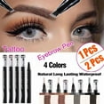 Donggwts Four Prong Head Liquid Water Eyebrow Pencil Sweat Proof