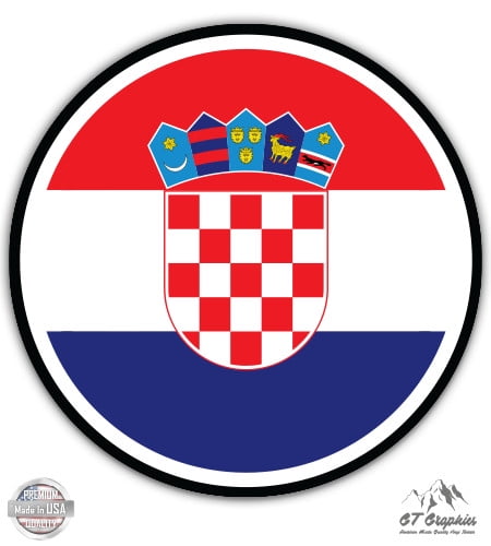 Croatia Flag - 8" Vinyl Sticker - For Car Laptop I-Pad - Waterproof ...