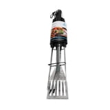 Mainstays Stainless Steel Barbecue Grill Tool Set includes fork tongs ...