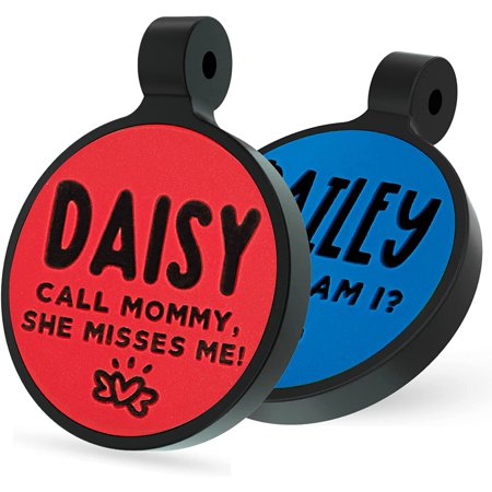 Silent & Double Sided, Deep Engraved Dog Tags Personalized, Rich ...