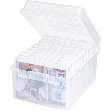 "Lifewit Acid-Free Photo Storage Box, 4"" x 6"" Clear Plastic Case with ...
