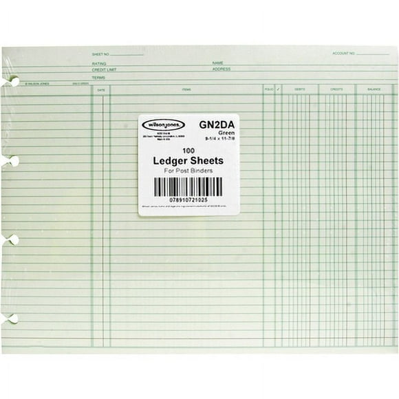 Wilson Jones Ledger Sheets