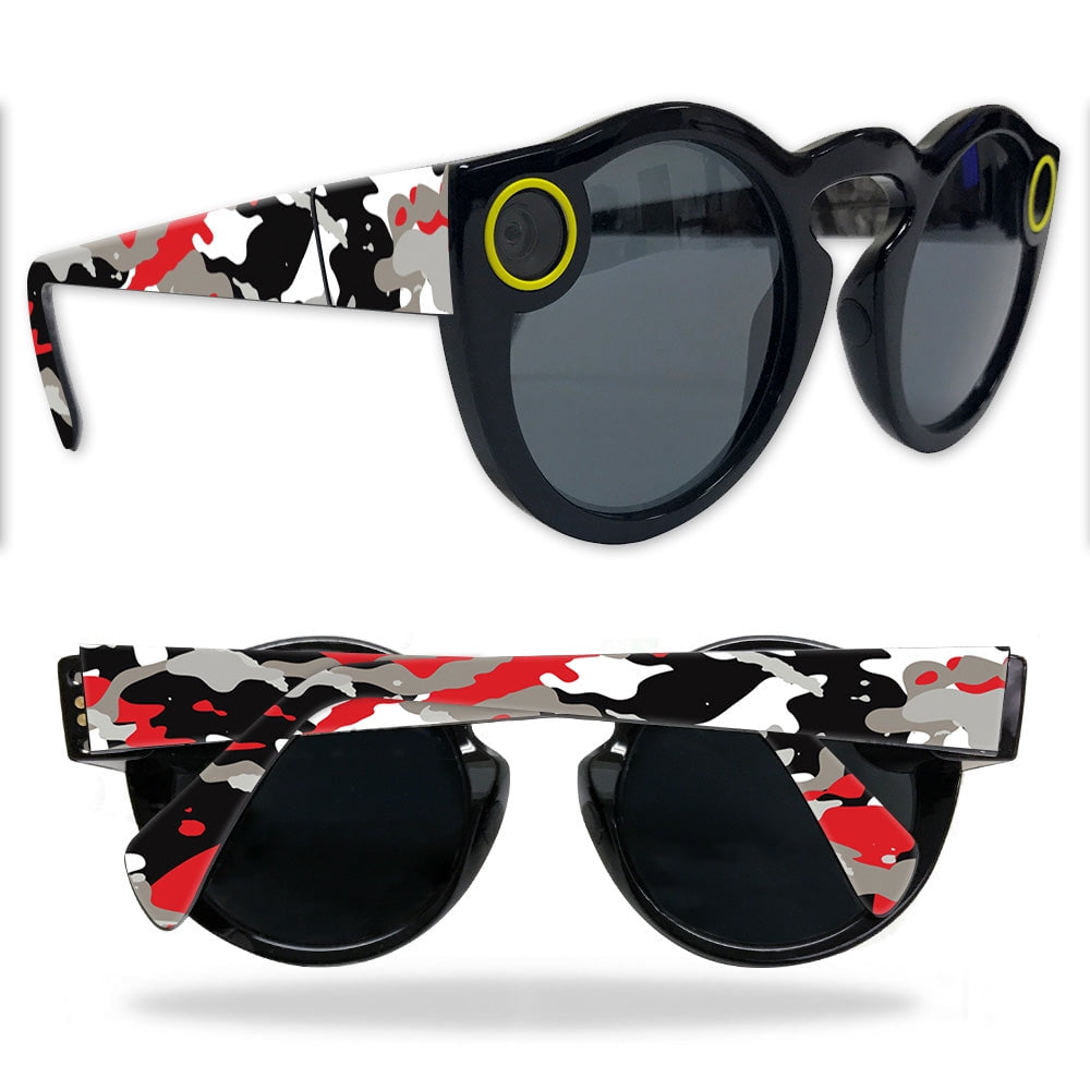 Skin Decal Wrap Compatible With Snapchat Snapchat Spectacles Red Camo ...