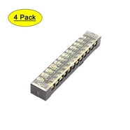 5Pcs UK-10N DIN Rail Mount Guide Terminal Block 800V 76A 10mm2 Cable Gray - Walmart.com