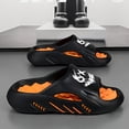 PLERISE Men's Clown Face Print Color-Block Slippers, Lightweight ...