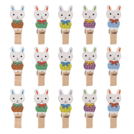 3 Packs Decorative Photo Clips Easter Rabbit Cartoon Clamps with Hemp ...