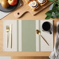 Abstract Gray Green Color Block Cotton Linen Placemats Set of 8 ...