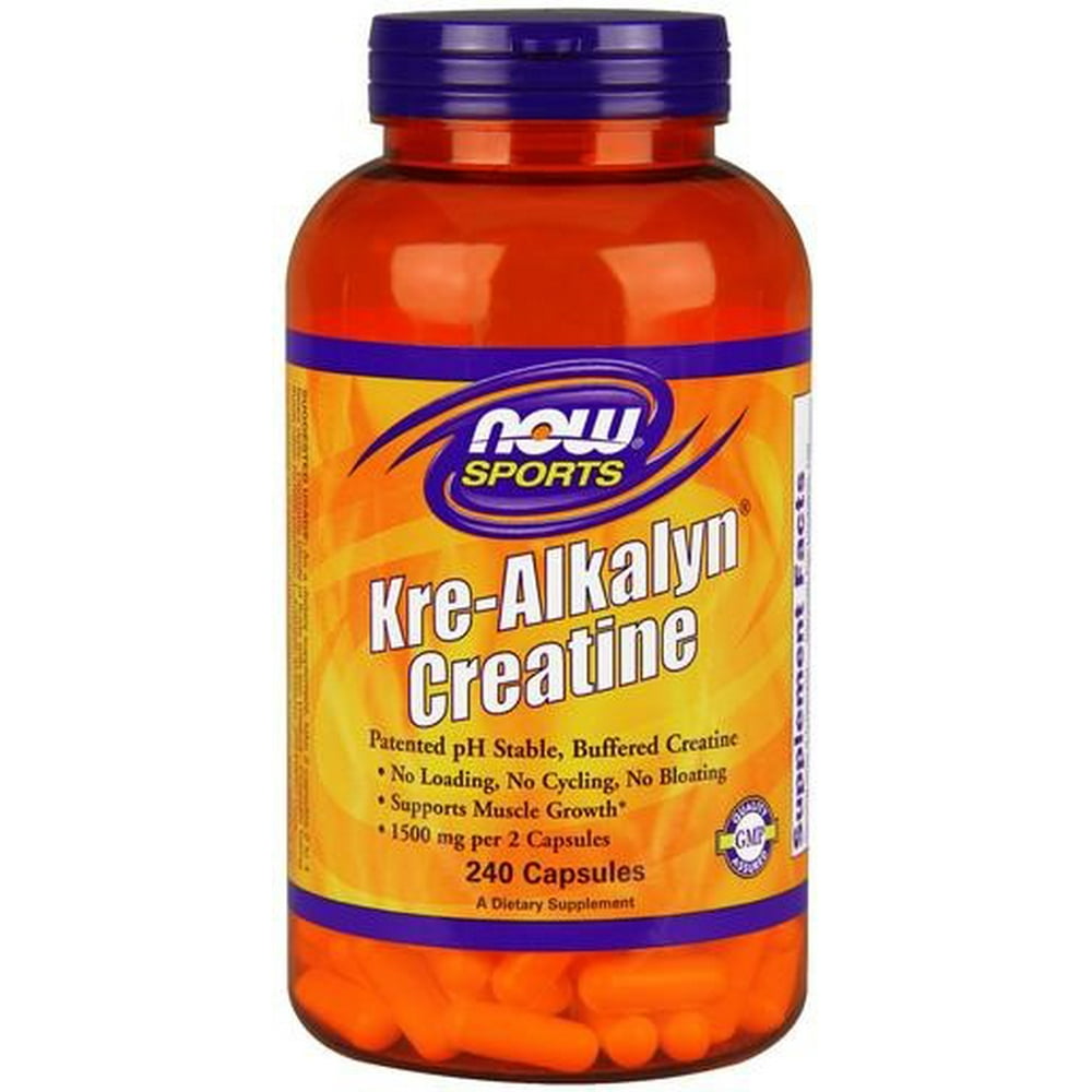 NOW Sports Kre-Alkalyn Creatine Capsules, 240 Ct - Walmart.com ...