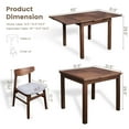 CONSDAN Extendable Dining Table Set(Table Only), Solid Hardwood ...