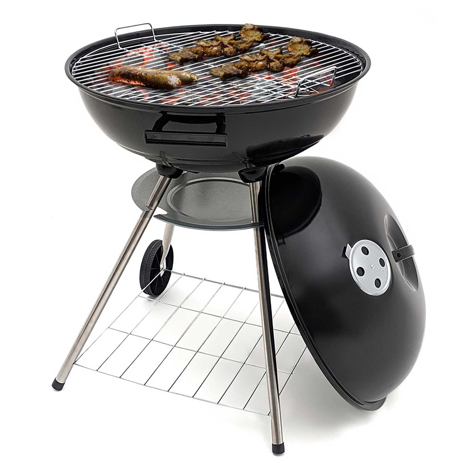 Asador Carbón 22 pulgadas Jardimex Redondo Carne Practico | Walmart en ...