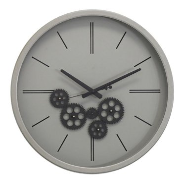 Yosemite Home Decor Gilded Round Modern Metal Gear Clock in Gold ...