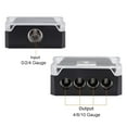 4 Way Power Distribution Block, 1x 0/2/4 AWG Gauge in / 4X 4/8/10 Gauge ...