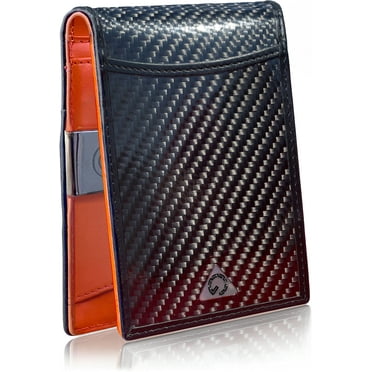 DEFNES Genuine Leather Bifold Wallet for Men with Zippered Security ...