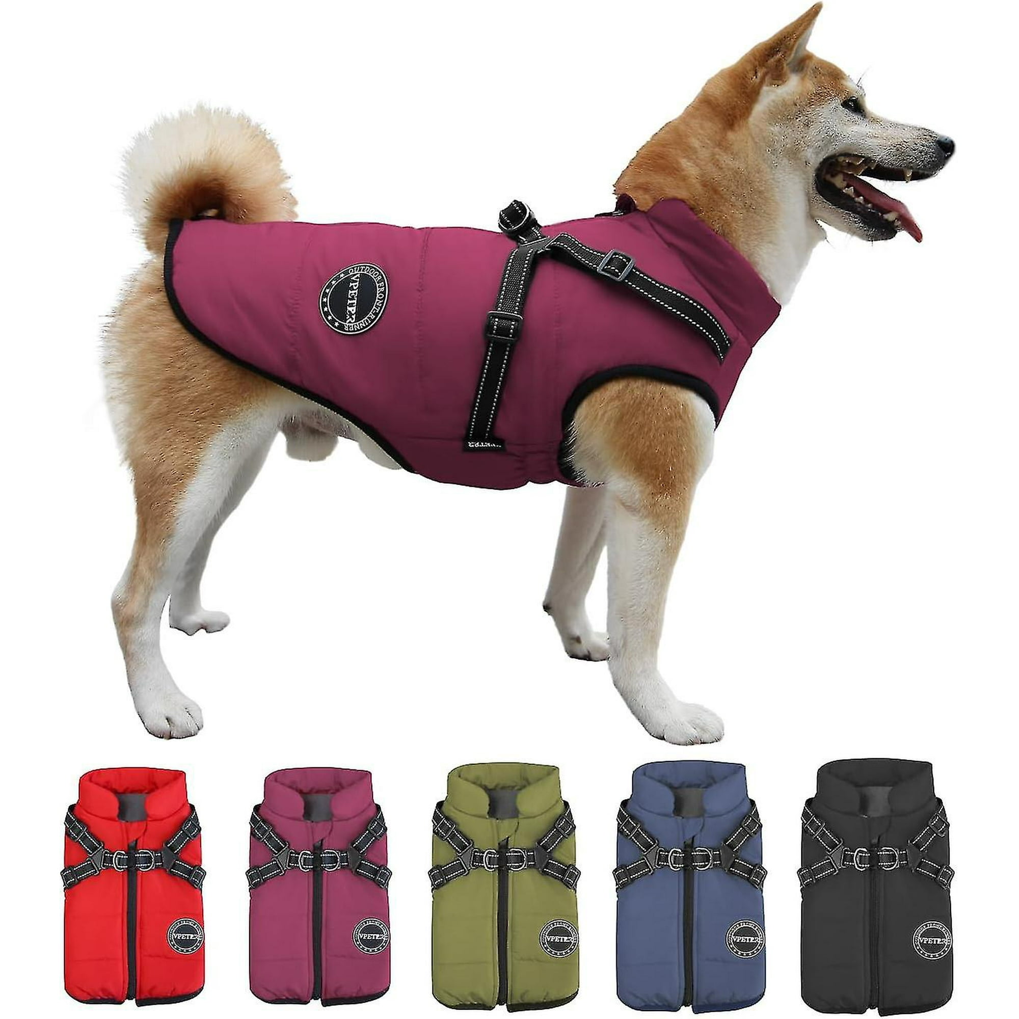 Click here for Yalin Dog Winter Coat With Built-In Harness -Aqwg prices