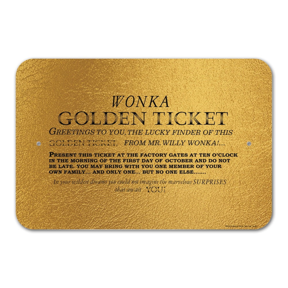 Willy Wonka and the Chocolate Factory Golden Ticket Home Business ...