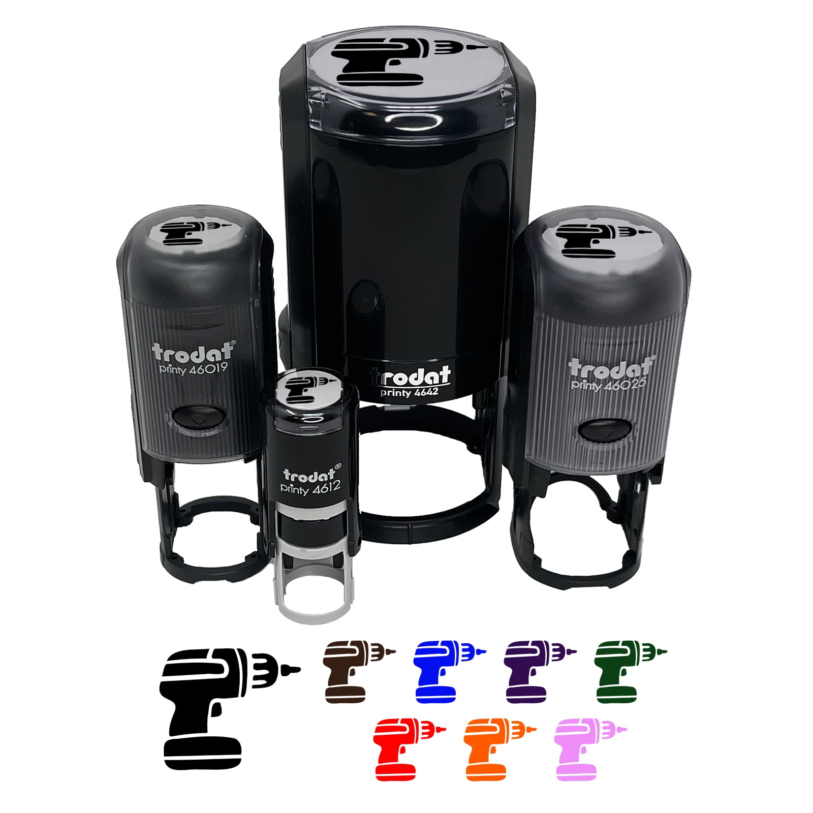 Hand Power Drill Craftsman Tool Self-Inking Rubber Stamp Ink Stamper ...