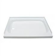 vidaXL Rectangular Shower Base Pan with Center Drain, High Gloss ABS ...