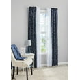 Mainstays 4 Piece Embroidered Curtain Panel Set, 27.5" x 84", Blue ...
