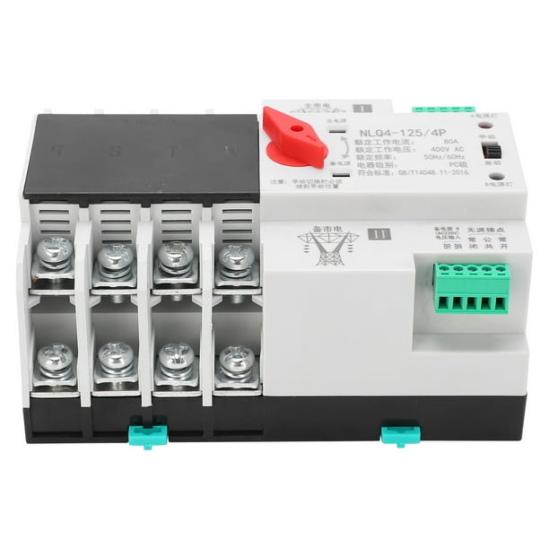 Power Transfer Switch, 4P Switch Automatic Transfer Switch DIN Rail ...
