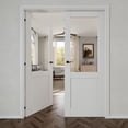 72" x 80" (2 Sets of 36") Interior Pantry French Doors Half Clear Glass ...