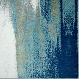 Luxe Weavers 8x10 Abstract Brushstrokes Light Blue Area Rug, Soft ...