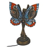 Design Toscano Butterfly Fairy Tiffany Style Stained Glass Illuminated ...