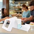 15 PCS White Tall Cake Boxes with Window 3 Sizes 12x12x12 10x10x10 ...