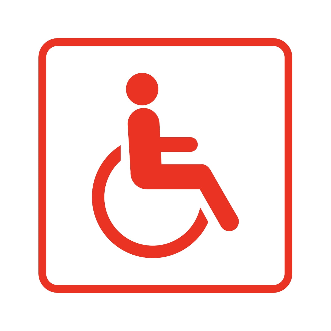 Handicap Sticker Decal Die Cut - Self Adhesive Vinyl - Weatherproof ...