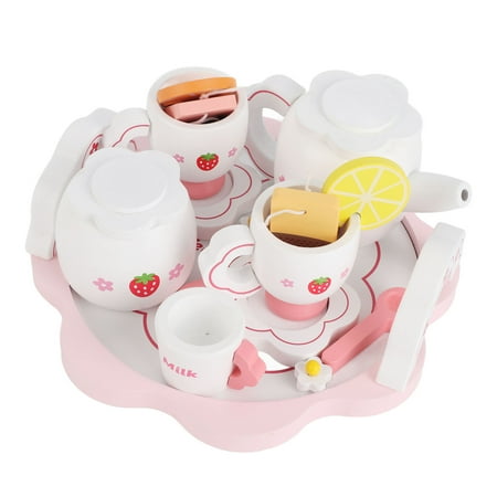 Wooden Toddler Tea Set, Sugar Jar Pretend Play Tea Set Improve ...