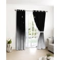 Black Night Stars Blackout Curtains for Bedroom/Living Room, Thermal ...