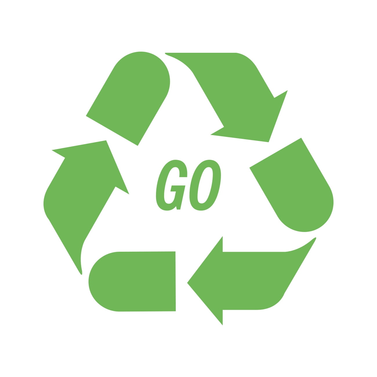Go Recycle Sticker Decal Die Cut - Self Adhesive Vinyl - Weatherproof ...