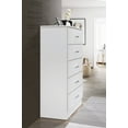 Free Shipping! Hodedah Assembled Wooden 5-Drawer Bedroom Chest, White ...