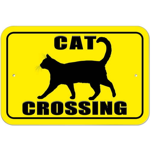 Cat Crossing Sign - Walmart.com