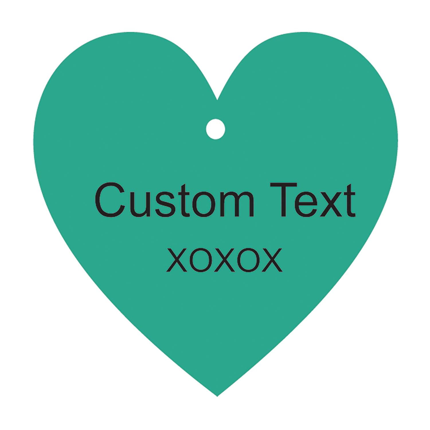 100 PCS Custom Made Any Text Hang Tags Heart Shape Personalized Wedding ...