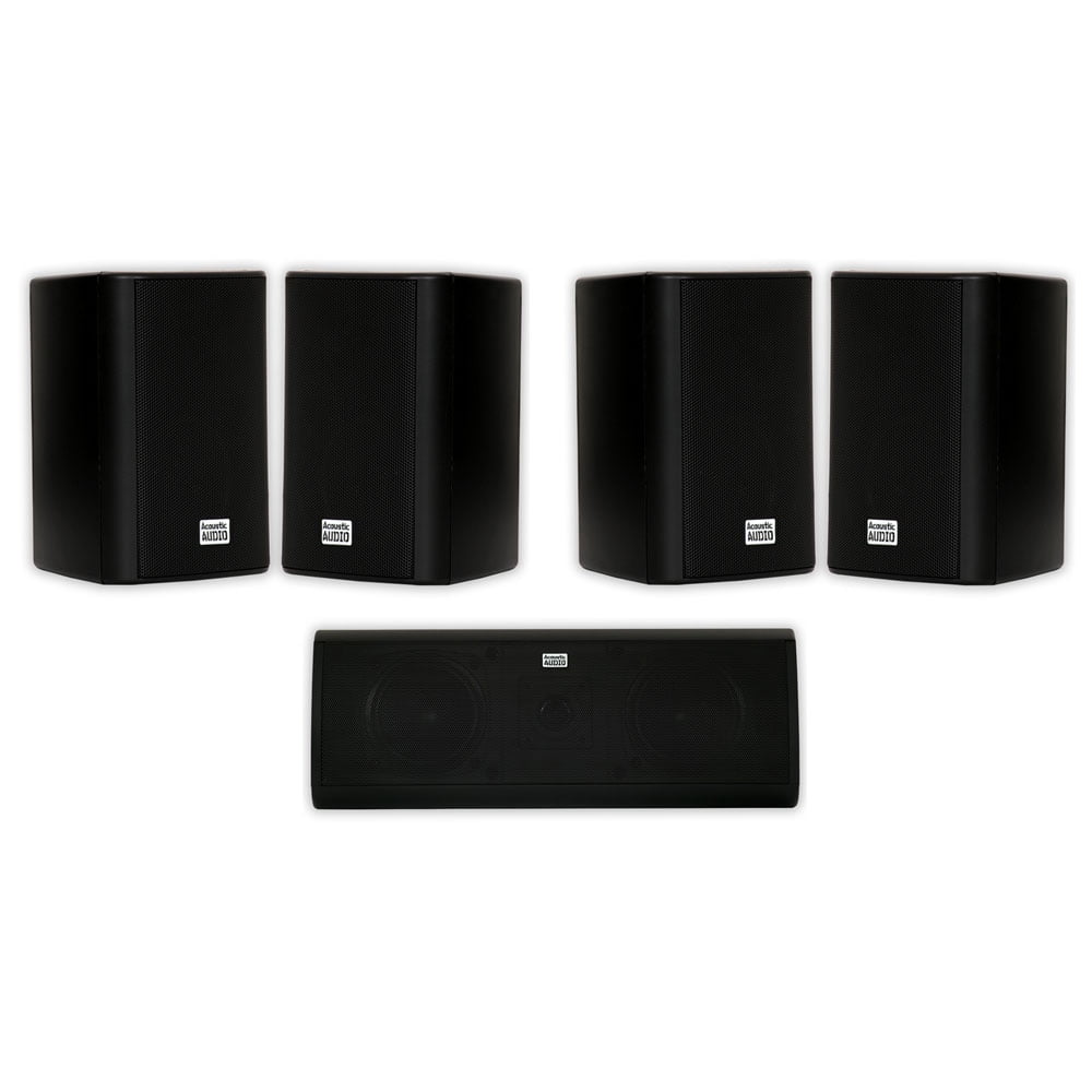 Acoustic Audio AA351B and AA40CB Indoor Speakers Home Theater 5 Speaker ...