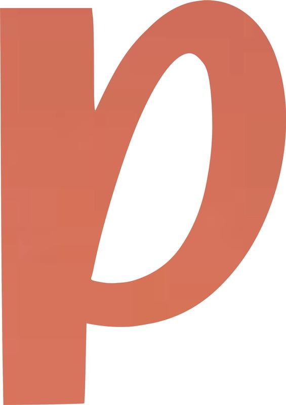 Acrylic Letter P Icebold, 4'' Tall Pastel Coral Custom Wedding Plastic ...