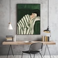 Emerald Green Abstract People Large Wall Art, Contemporary Artwork ...