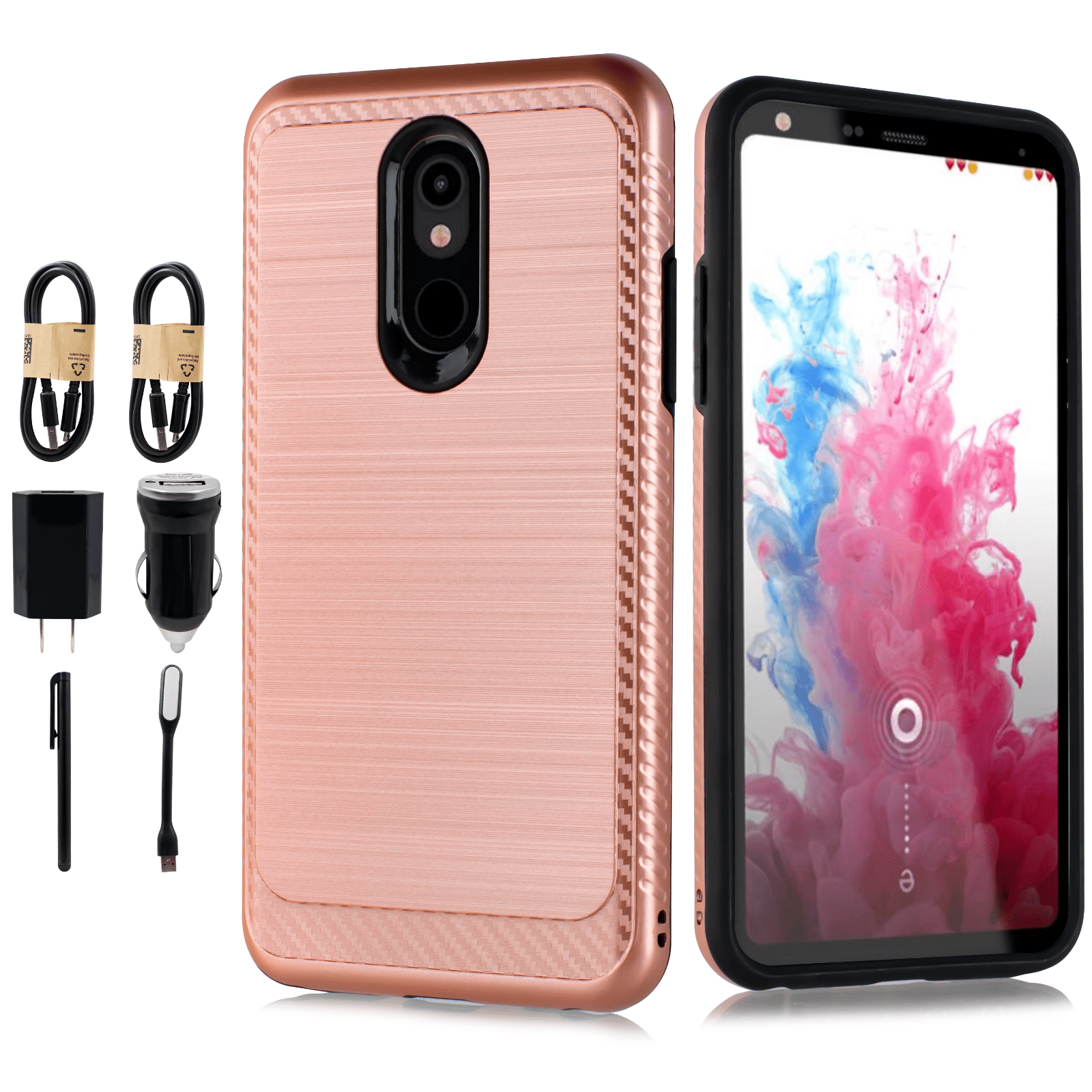 Value Pack Cables Chargers + for LG Stylo 5 Case Phone Case Brushed ...