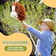 Stick Horse Plush Handcrafted Hobby Horse on a Stick with Wood Wheels ...