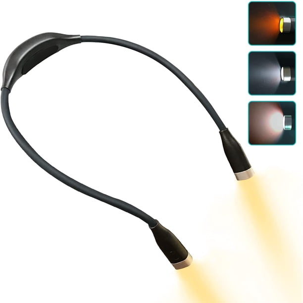 Hopedone LED Neck Reading Light, Rechargeable Book Lights for Reading ...
