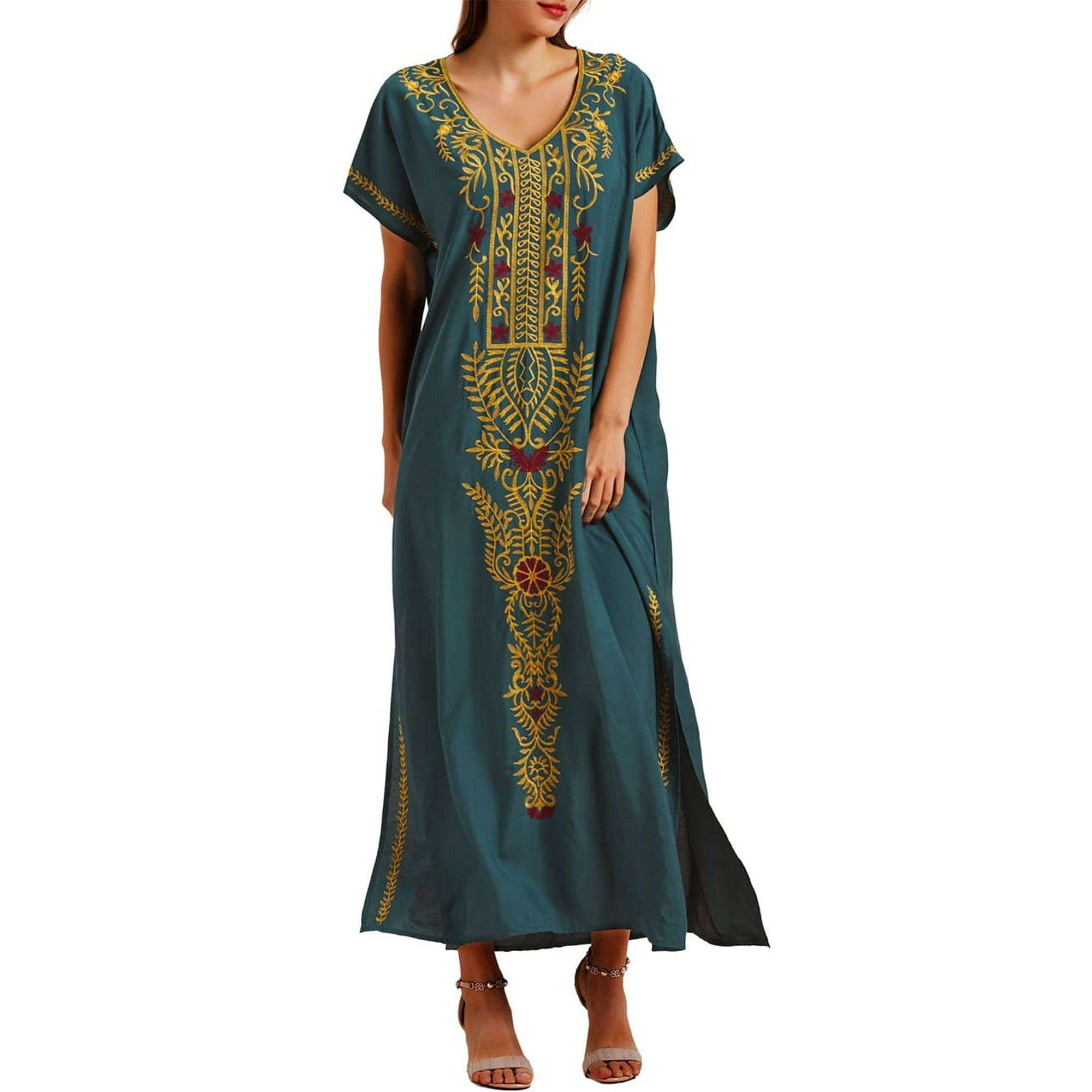 Click here for Bsubseach Women Summer Beach Long Dress Kaftan Swi... prices
