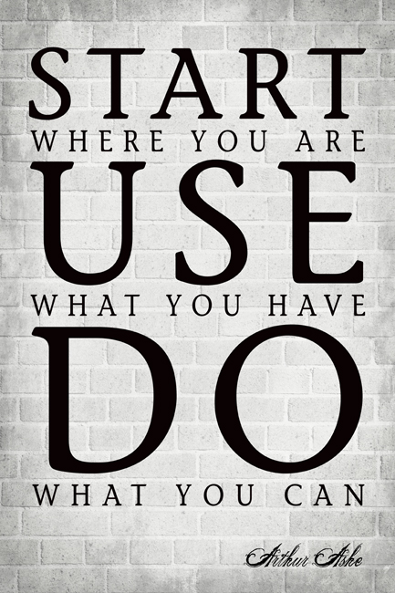Start Where You Are, motivational poster - Walmart.com