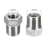 Uxcell Hex Reducing Bushing, Male to Female Pipe Fitting Reducer Adapter 1/4 PT x 1/8 PT ...