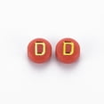 50g Opaque Mixed Color Acrylic Beads Metal Enlaced Flat Round with ...